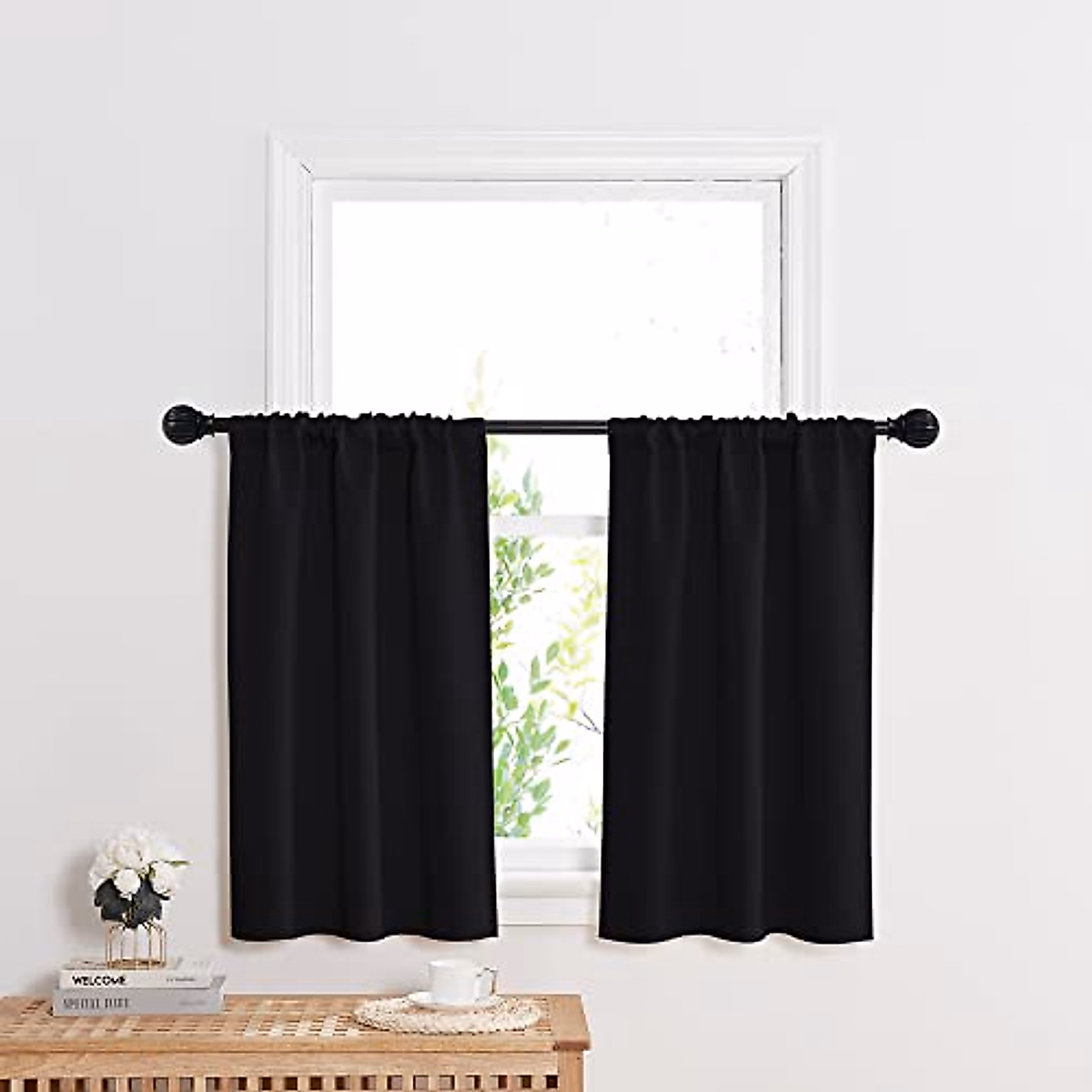 StangH Grommet Velvet Curtains & Short Blackout Curtains