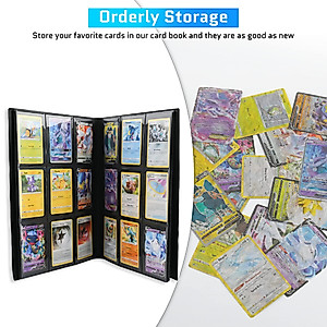 RHOTALL Card Binder for Trading Card Collection Binder, 9 Pockets Black Card Album Holder, High Qulity Card Folder for Football, Baseball, Game, Photocard - Side Loding Card Binder