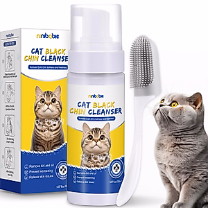 Ninibabie Cat Acne Chin Treatment,Cat Black Seed Cleaner,Improved Skin Health and Black Seed Removal,Updated Cat Ance Brush,Soothes Chin Acne,Oil Control 5.07fl.oz