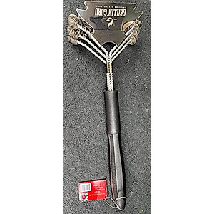 Grillin' Guru Grill Bristle Free Brush and Scrapper – Safe BBQ Brush for Grill – 18'' Stainless Grill Grate Cleaner