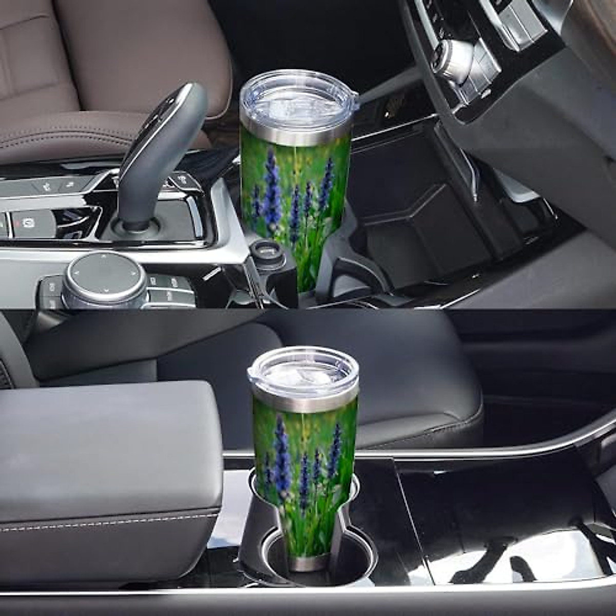 Jesmacti 20Oz Womens Tumbler Carpet Bugleweed Common Bugleweed Ajuga Reptans Blue Weed Flower Spikes Spring Focus Flowers Modern Tumbler Travel Mugs Insulated for Hot and Cold for Office