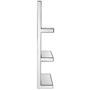 Howard Elliott Mirroed Mirrored Shelf with Three (3) Shelves, Metallic