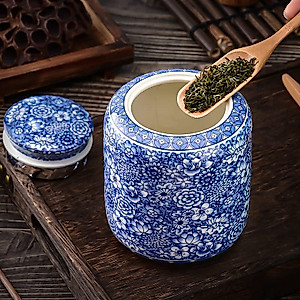 No Name No Seal Ginger Jar Decorative Jar Ancient Chinese Imperial Enamel Porcelain (Small, Blue,White)