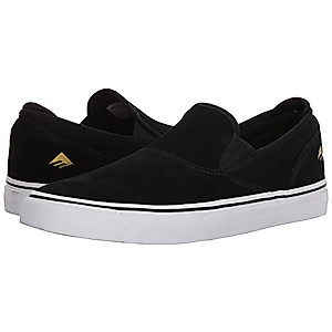 Emerica mens Wino G6 Slip-on Skate Shoe, Black/White/Gold, 9.5 US