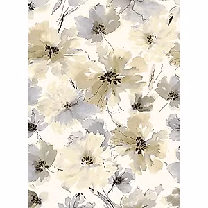 JiffDiff Watercolor Flower Peel and Stick Wallpaper Floral Peel and Stick Wallpaper Honey Wheat Yellow Wallpaper Stick On Wallpaper