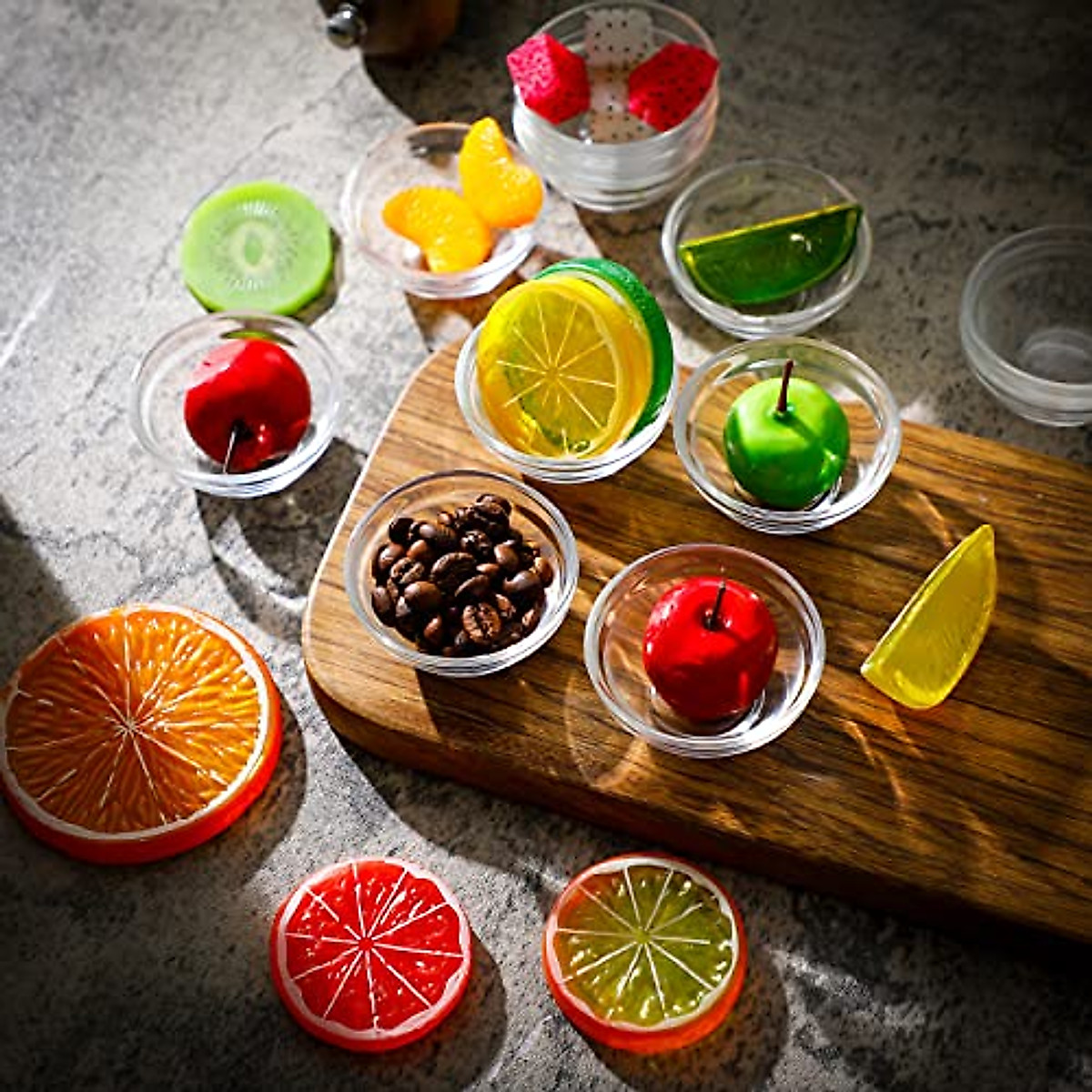 36 Pieces 2.4 Inch Small Glass Bowls Soy Sauce Dipping Bowls Mini Clear Prep Bowls Stackable Serving Bowls for Ramekins Snack Fruit Dips Dessert Ingredient Mixing, 1.5 oz