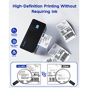 CLABEL Bluetooth Shipping Label Printer,4x6 Thermal Label Printer for Small Business Shipping Packages, Compatible with Amazon, Ebay, Etsy, Shopify, FedEx, UPS, etc, Support Windows,Mac CT428S