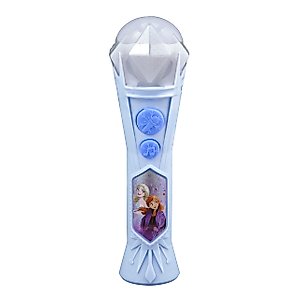 eKids Disney Frozen 2 Toy Microphone for Kids with Built-in Music and Flashing Lights, Designed for Fans of Frozen Gifts for Girls