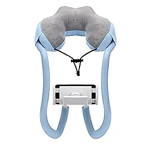 MoKo Neck Phone Holder, Lazy Gooseneck Phone Pillow Holder Bracket,360°Rotation Universal Mobile Phone Tablet Stand for 4"-11" Devices, fits iPhone 14/14 Pro Max/13, Galaxy S21,iPad Pro 11 2022, Blue