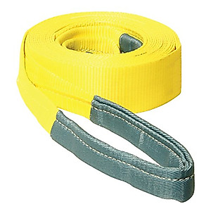 VULCAN Tow Strap with Reinforced Eyes - Standard Duty - 3 Inch x 20 Foot - 7,500 Pound Towing Capacity