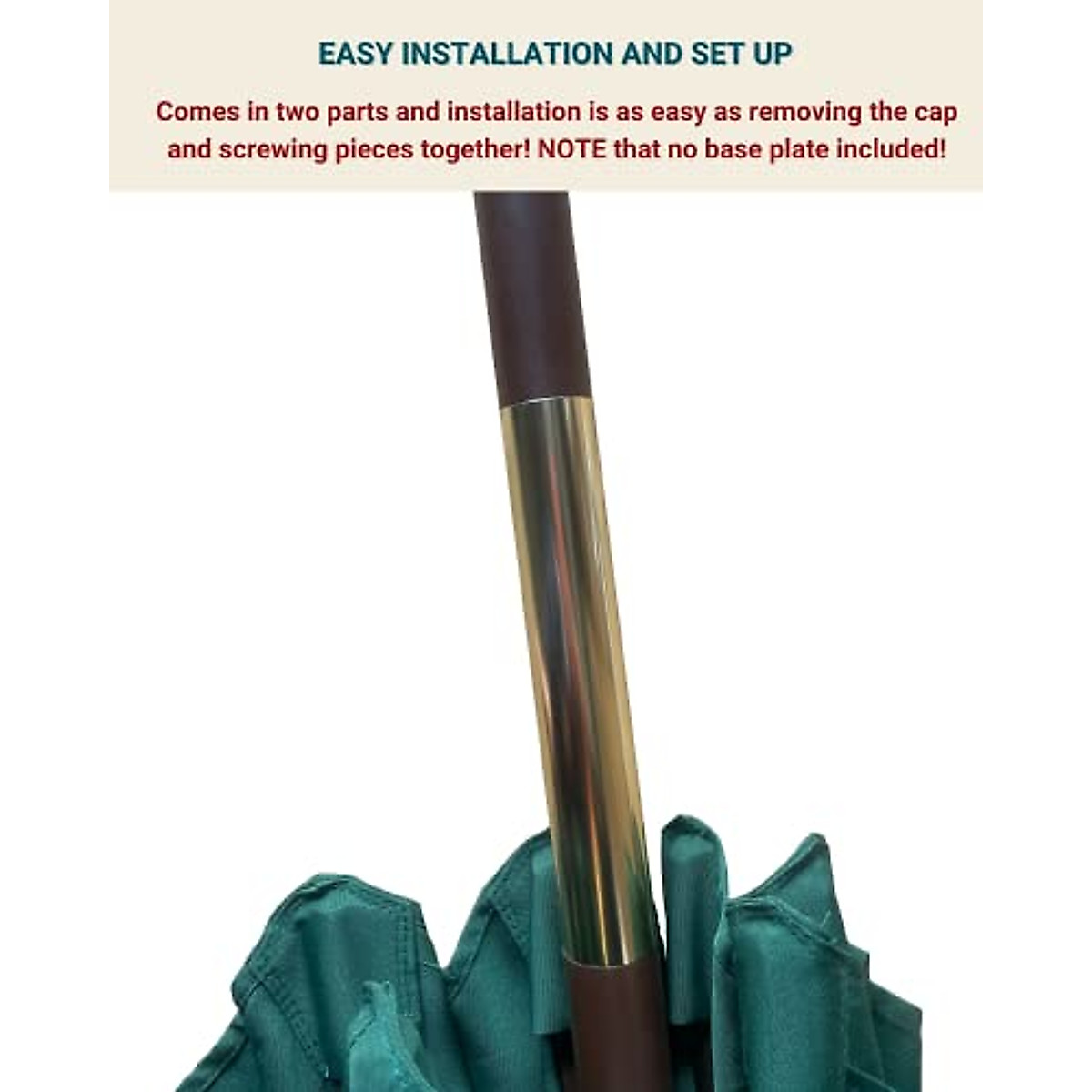 Formosa Covers 7 ft Wood Outdoor Patio Umbrella Market Style - Tilt Mechanism Eucalyptus Teak Oil - Enhance Your Outdoor Space - Perfect for Small Patio, Deck, Bistro, and Poolside - Hunter Green