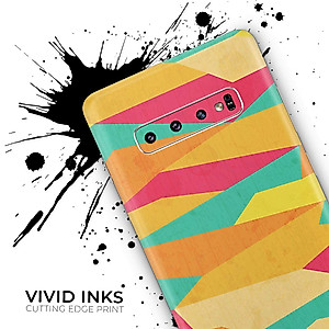 DesignSkinz Vibrant Bright Colored Connect Pattern Protective Vinyl Decal Wrap Skin Cover Compatible with The Samsung Galaxy S20 (Screen Trim & Back Glass Skin)