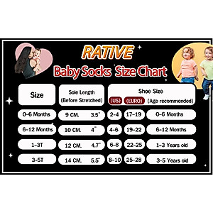 RATIVE Non Skid Anti Slip Cotton Dress Crew Socks with Grips for Baby Infant Toddler Kids Girls (3-5T, RG-820821)