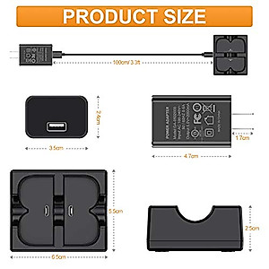 NANW Battery Charger Station Compatible with Video Doorbell 4/3/2/3 Plus, Spotlight Cam Battery, Peephole Cam & Stick Up Cam Battery (Batteries NOT Included), Portable Dual Port Charging