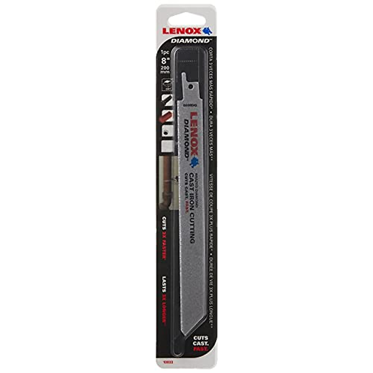 LENOX Tools Reciprocating Saw Blade, Diamond Grit, 8-Inch (10833800RDG)