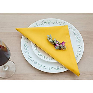 AMOUR INFINI Cotton Napkins | 12 Pack | 18 x 18 Inch | 100% Ring Spun Premium Cotton | Perfect for Restaurants, Events and Dinner Napkins | Highly Absorbent Cloth Napkins | Yellow