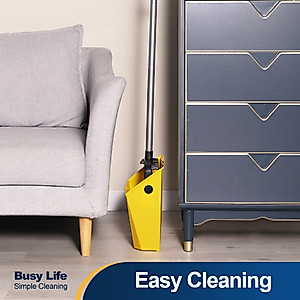 Yocada Commercial Dustpan with Comb Outdoor Indoor for Courtyard Garage Lobby Mall Market Floor Home Kitchen Room Office Pet Hair Rubbish