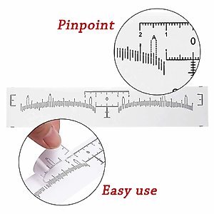 Skymore Eyebrow Ruler, 100Pcs Eyebrow Stencil Microblading Ruler, Disposable Eyebrow Template Eyebrow Ruler Sticker, Eyebrow Shape Kit for Microblading Supplies, 3 Minutes Makeup Tools For Eyebrow