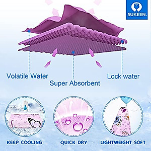 Sukeen Mini Cooling Towels (31 "x9),Kids Beach Towels,Soft Breathable Chill Towels,Microfiber Towels for Boys and Girls Sports,Running,Play,Exercise, School and More Activities.