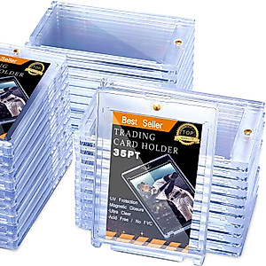 35PT Magnetic Card Holders Trading Card Protectors Baseball Card Protectors Magnetic Card Sleeves for Game Sports Cards Baseball Cards Display (50 Pieces)