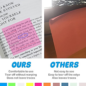 550 Pcs Transparent Sticky Notes, 3x3" Clear Sticky Notes with Marker, 2023 Planner XURISEN 9 Pack 2X Sticking Power Translucent Sticky Note Pads for Book Notes Highlights, Clean Removal