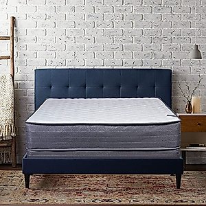 Spring Solution, 10-Inch Medium Plush Tight top Innerspring Mattress & 8" Wood Box Spring Set, Full