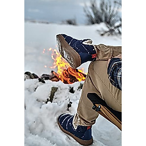 Dearfoams Men's Bryant Nylon Memory Foam Sport Lounge Bootie Slipper, Black, Large