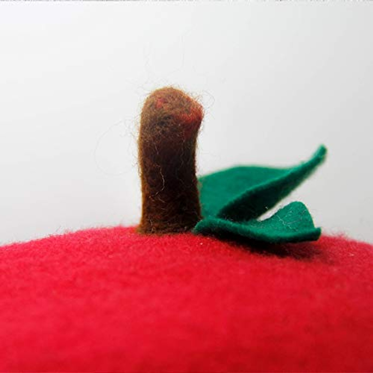 Handmade Cute Red Apple Beret Vintage Artist Painter Hat Women Wool Cap Warm Winter Love Gift