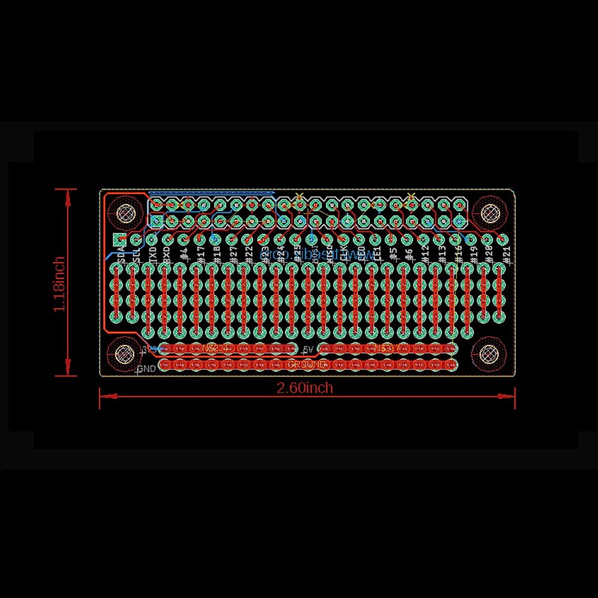 Treedix Compatible with Raspberry Pi Zero 2pcs GPIO Protoboard Breadboard HAT with Female Pin Connector PCB Prototyping Board （unwelding）