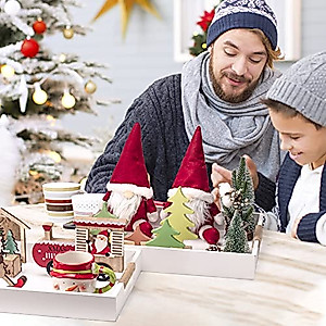 Serving Tray Set of 2 Coffee Table Tray for Serving Food Breakfast Nesting Decorative Tray for Coffee Table