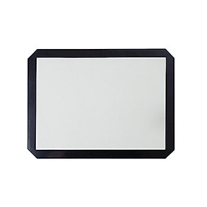 Premium Non-Stick Silicone Baking Mat Set of 2 Sheets - 11.8'x15.7'inch - Food Safe, Heat-Resistant, Reusable & Nonstick Mat for Cookie Oven, Macarons, Bread & Pastry - Black (Small)