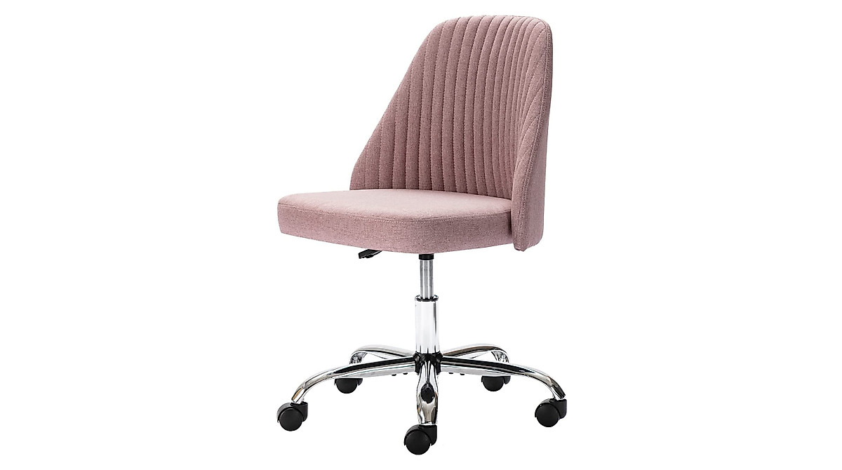 Rose Pink Desk Chair - Adjustable, Cute & Comfy Home Office