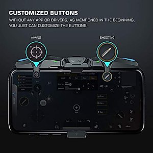 GameSir F4 PUBG Mobile Game Controlle, Mobile Gaming Trigger for Fortnite/COD/Rules of Survival, Gaming Grip Joysticks for 4.5-6.5 inch iOS Android Phone