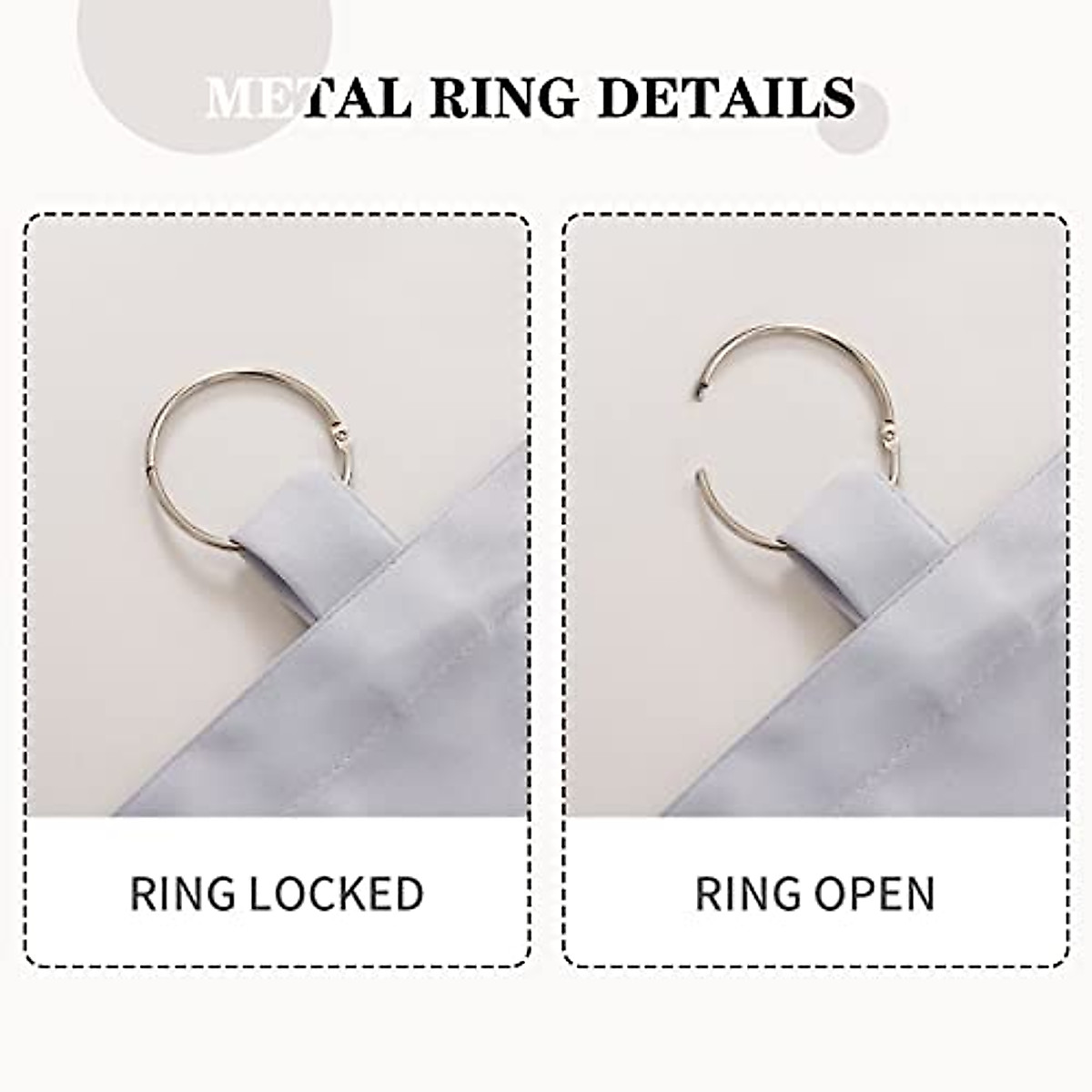 Melodieux Thermal Insulated 100% Blackout Curtain Liner for 84 Inch Long Curtains, Off White/Black, 40 by 80 Inch, 1 Panel, Rings Included