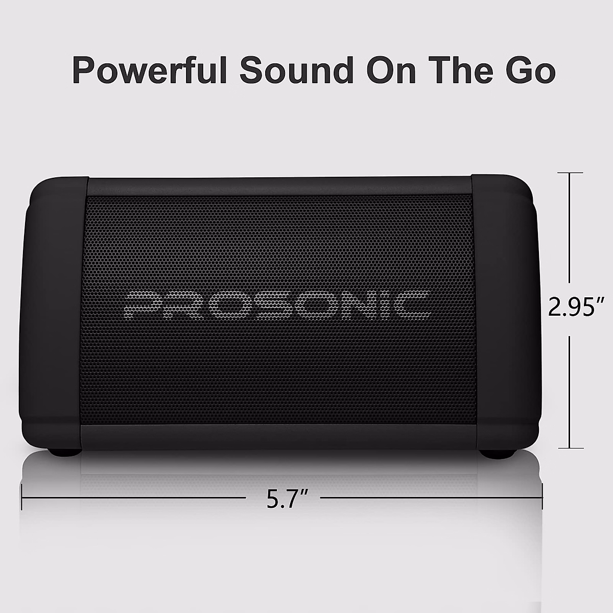 Prosonic BT3 Portable Wireless Bluetooth Speaker with 10W Stereo Sound & Bass Boost -Rich Sound & Intense Bass -Bluetooth 5.0 -Microphone -IPX5 - in & Outdoor Speaker (Black)