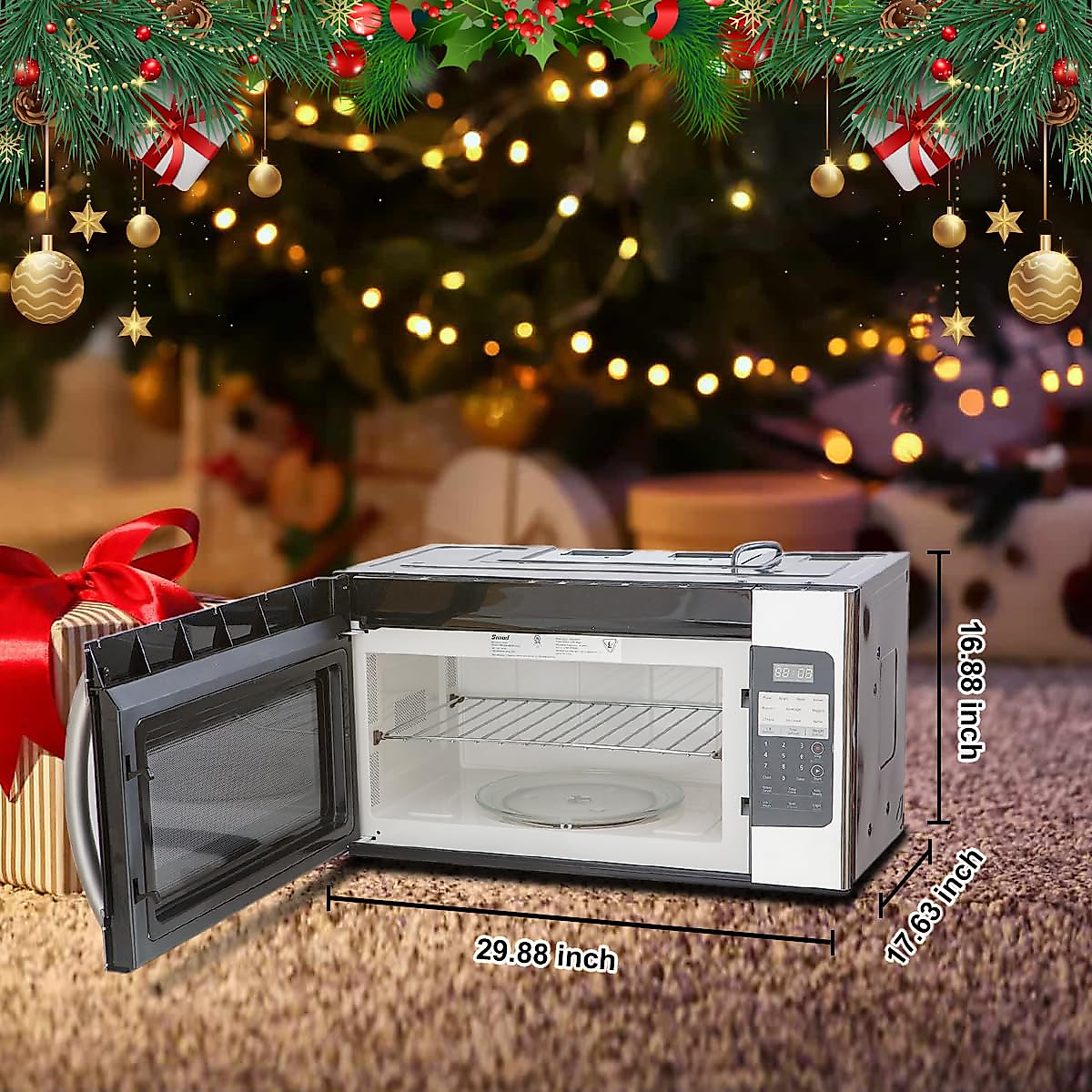 SMETA Small Microwave Oven Microwaves 0.7 Cu. Ft/700W Mini Smallest Portable Microwave Black, Compact Ovens Countertop for RV Dorm Small Space, 10 Power Levels, Child Safety Lock, 12 Inch Deep