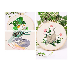 Highkick Cat Embroidery Kits for Beginners, Embroidery Kits for Adults, Easy Embroidery Kit