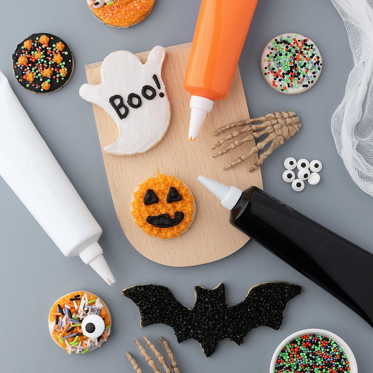 Cookie Cutter Kingdom, Easter Cookie Cutters, Spring Cookie Cutters Shape, Mold for Cakes Biscuits and Sandwiches (Easter) (Halloween 3 Pack)