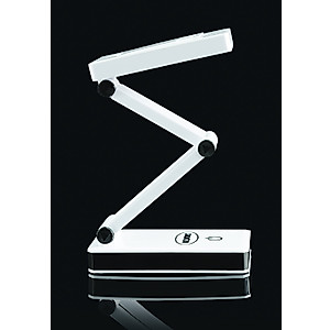 IdeaWorks JR7911 LED Desk Lamp, White with Magnifying Glass
