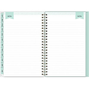 Day Designer for Blue Sky 2023 Weekly and Monthly Planner, 5" x 8", Frosted Cover, Wirebound, Secret Garden Mint (140103-23)
