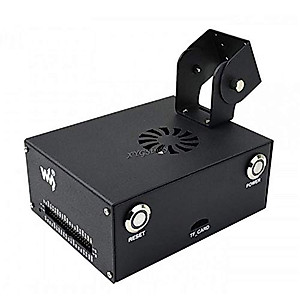 XYGStudy Jetson Nano 2GB Metal Case (E) with Camera Holder and Invisible Cooling Fan Design Specialized for Jetson Nano 2GB Developer Kit Only