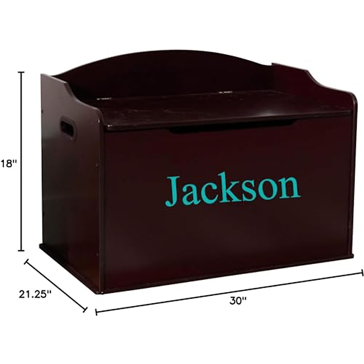 Personalized Toybox for Kids - Cherry Austin Wooden Toy Box Storage Bench with Lid - Kids Toy Chest Playroom Organizer