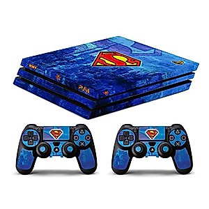 Skin Ps4 PRO - Superman - Limited Edition Decal Cover ADESIVA Playstation 4 Slim Sony Bundle