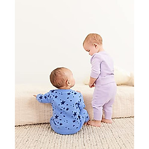 Moon and Back by Hanna Andersson Baby Girls' French Terry Crewneck Sweatshirt, Grey Heather, 12-18 Months