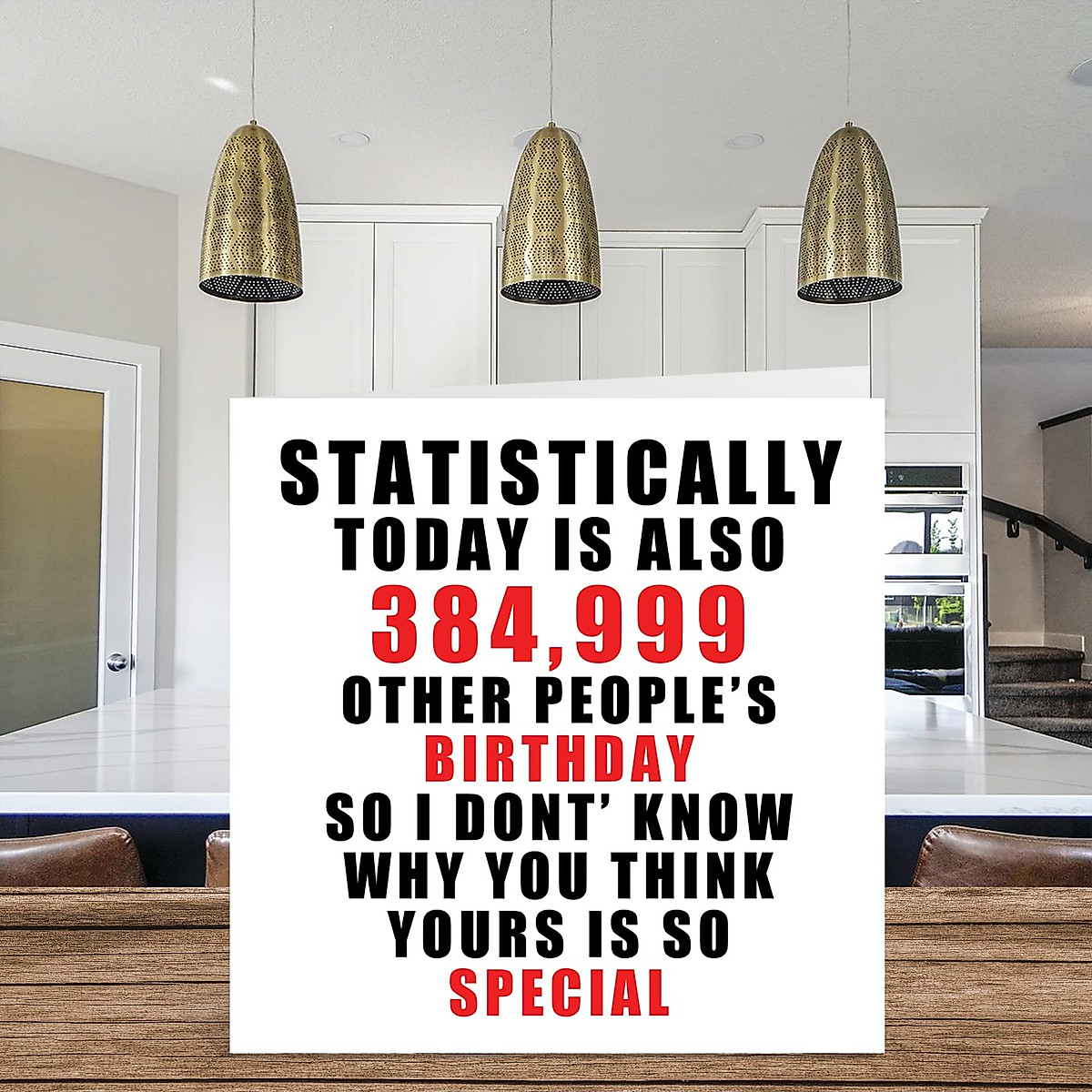 Funny Birthday Cards for Men Women - Statistics - Joke Birthday Card for Dad Mom Sister Brother Daughter Son Grandpa Grandma, 5.7 x 5.7 Inch Joke Humor 18th 21st 30th 40th 50th Greeting Cards