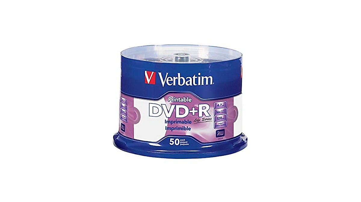 Verbatim Life Series DVD+R Printable Discs - Pack of 50 for Reliable ...