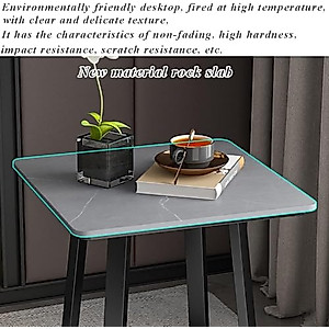 HOBIBA Office end Table Balcony Bedside Table Living Room Tables Side Table Small Coffee Table Sofa Side Cabinet Metal Frame Cross-Stable Hotel (Size:40x40x55cm,Color:Whitea)