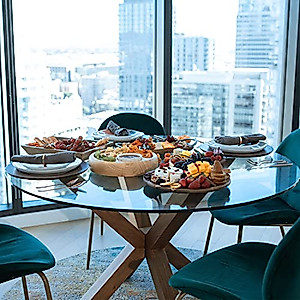 48" Inch Round Glass Table Top 3/8" Thick Pencil Polish Edge Tempered by Fab Glass and Mirror