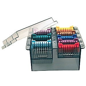 WAHL Professional Animal Stainless Steel Attachment Guide Comb Set for Wahl's Bravura, Arco, 5 Style Groom, Chromado, Creativa, Figura, and Motion Pet, Dog, Cat, and Horse Clippers