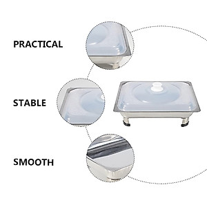 DOITOOL Chafing Dish Stainless Steel Buffet Chafer Set Rectangular Buffet Stove Chaffing Servers With Covers Food Warmers For Parties Buffets Catering 33cm